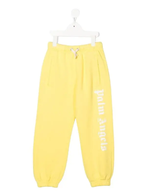 Palm Angels Logo Print Track Pants - Yellow