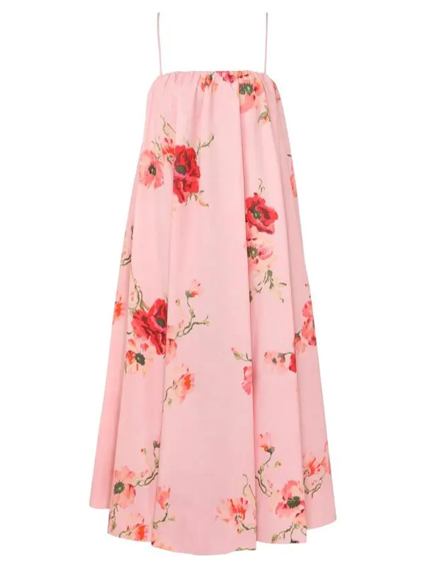 Zimmermann Lightburst Floral-print Midi Dress - Pink