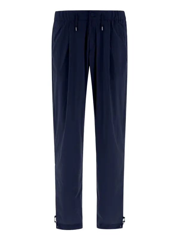 Herno Mid-rise Tapered Pleated Trousers - Blue