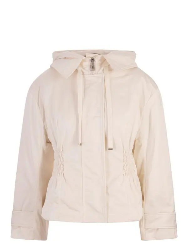 Ermanno Scervino Hooded Jacket With Smocking Detail - Pink