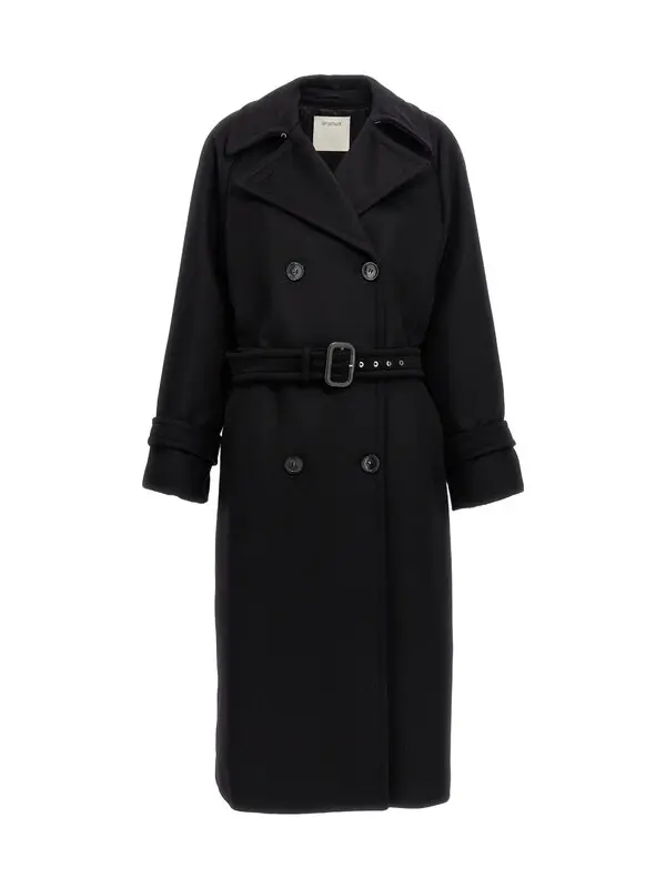 Sportmax Leandro Double-breasted Coat - Black