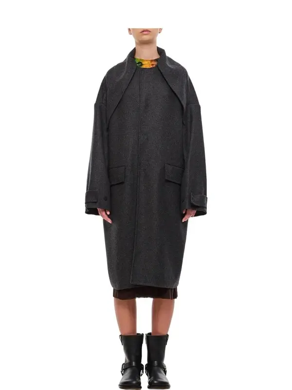Plan C Felted Coat - Black