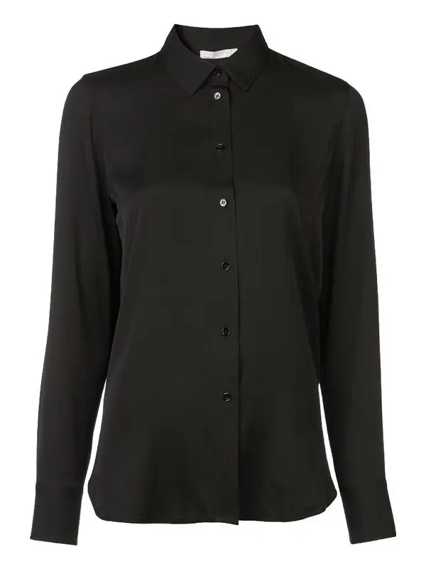Vince Classic Button Shirt - Black