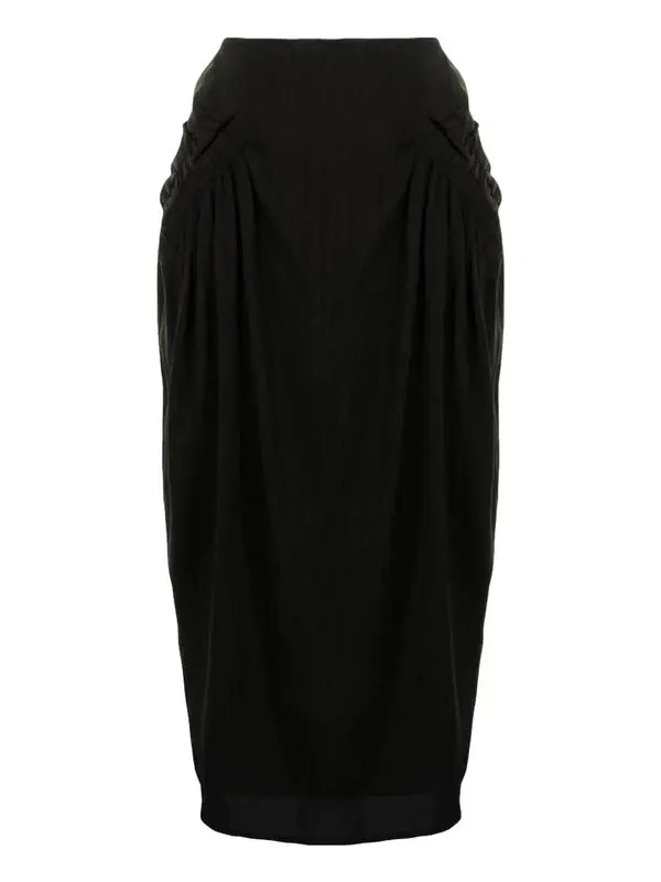 REJINA PYO Karla Ruched Skirt - Black