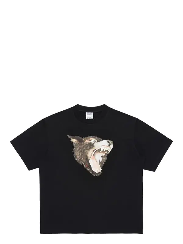 MARCELO BURLON COUNTY OF MILAN Wolf Short-sleeve T-shirt - Black