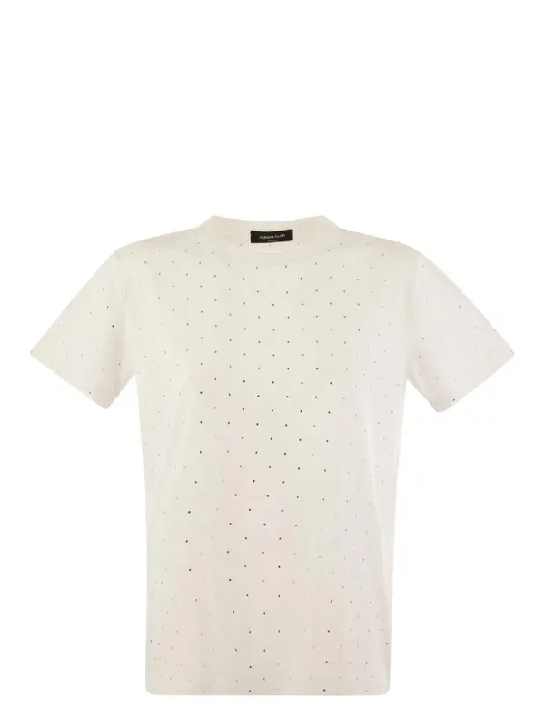 Fabiana Filippi Embellished Crewneck T-shirt - White