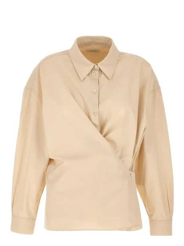 LEMAIRE Twisted Long Sleeve Shirt - Beige