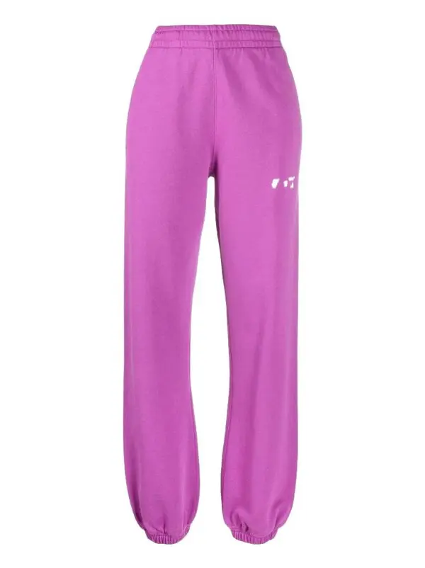 Off-White Logo Sweatpants - Purple