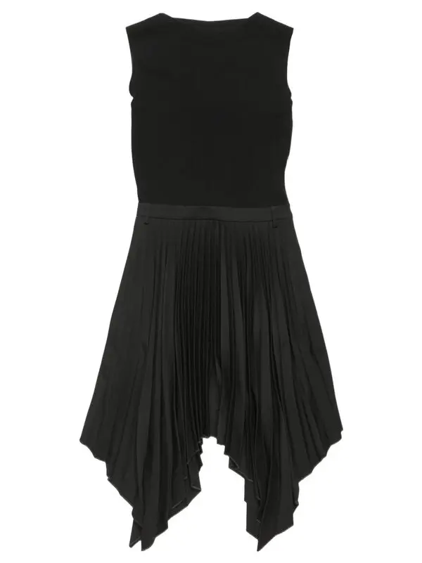Acne Studios Pleated Asymmetrical Hem Dress - Black