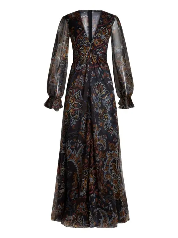 Etro Printed Silk Dress - Black
