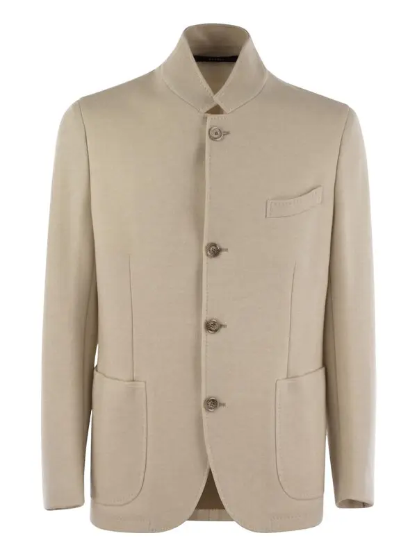 Fedeli Damon Cashmere Blazer Jacket - Nude