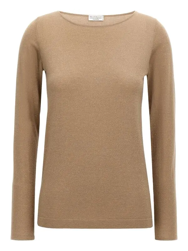 Brunello Cucinelli Long-sleeved Crewneck Jumper - Beige