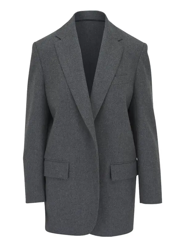 Brunello Cucinelli Wool-cashmere Blend Blazer - Grey
