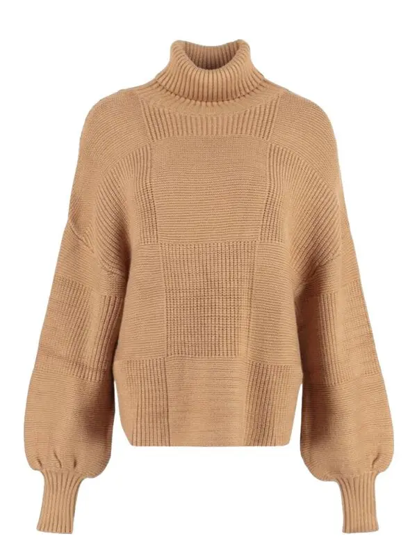 Staud High-necked Sweater - Nude