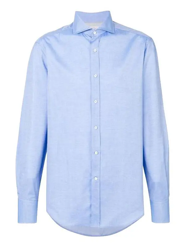Brunello Cucinelli Classic Collar Shirt - Blue
