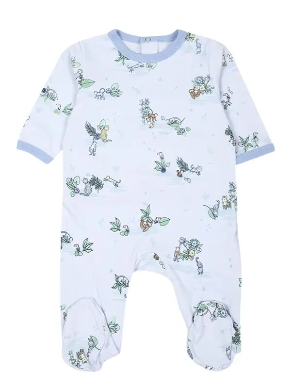 Kenzo Baby Gift Set: One-piece Suit, Bib, And Hat - Light Blue