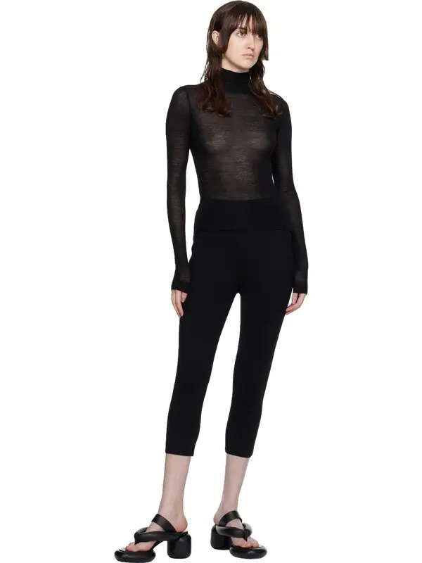 Nanushka Knit Three-quarter Leggings - Black