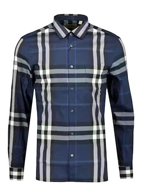 Burberry Lapel Long-sleeved Shirt - Black