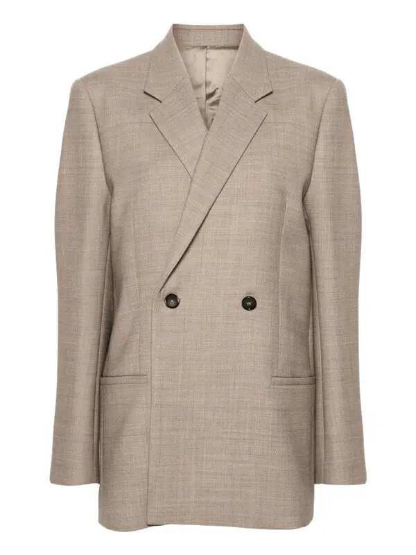 TOTEME Double-breasted Blazer - Nude