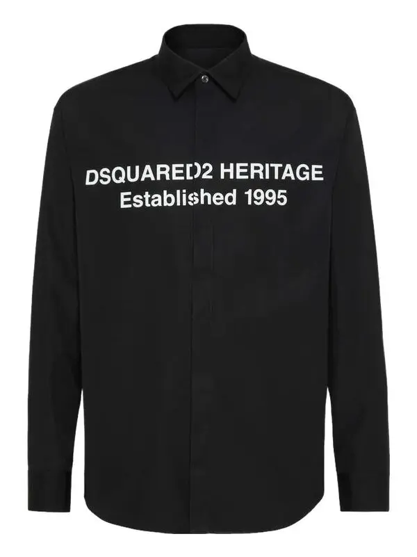 Dsquared2 Logo-print Shirt - Black