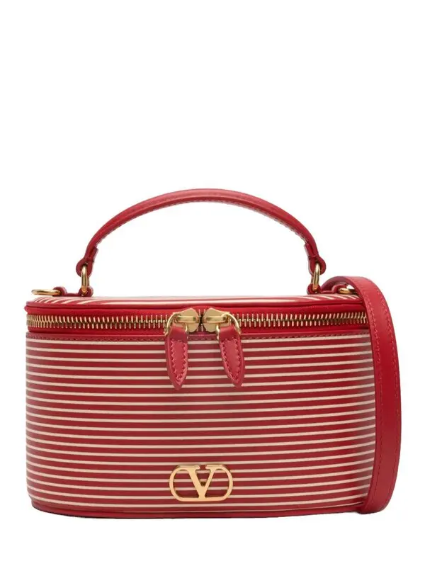 Valentino Garavani Striped Logo Vanity Bag - Red