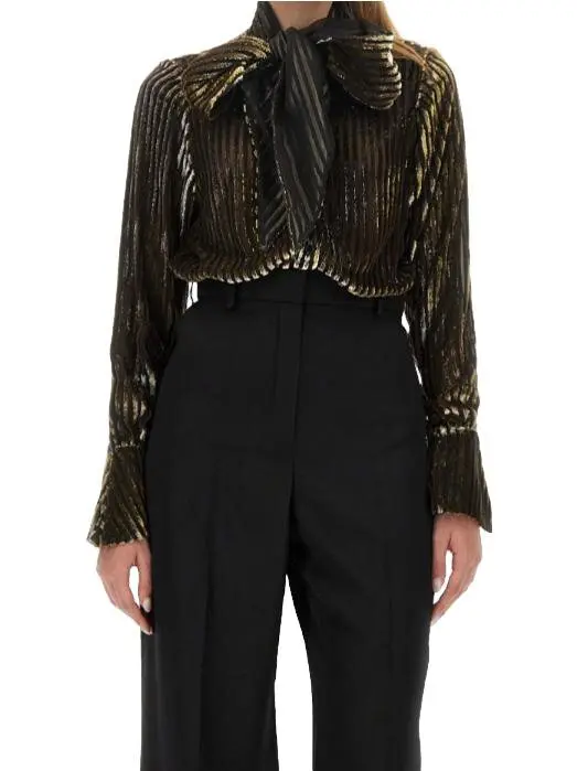 Nina Ricci Pussy-bow Embellished Blouse - Black