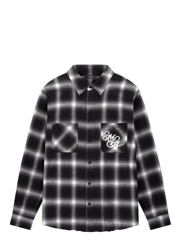 Amiri Swirl Flannel Shirt - Black