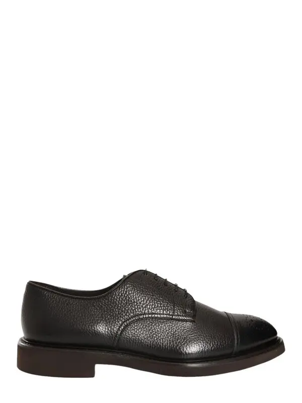 DOUCAL'S Leather Lace-up Derby Shoes - Brown