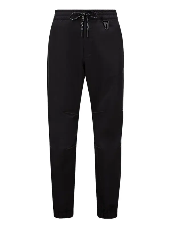 Moncler Logo Embossed Drawstring Track Pants - Black