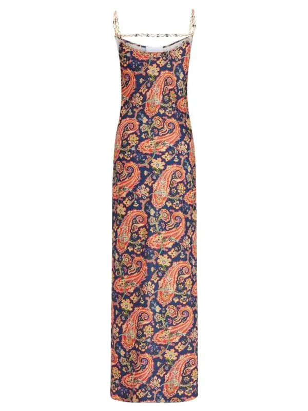 Rabanne Paisley Print Sleeveless Maxi Dress - Multicolor