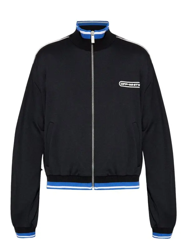Off-White Zip-up High Neck Jacket - Black