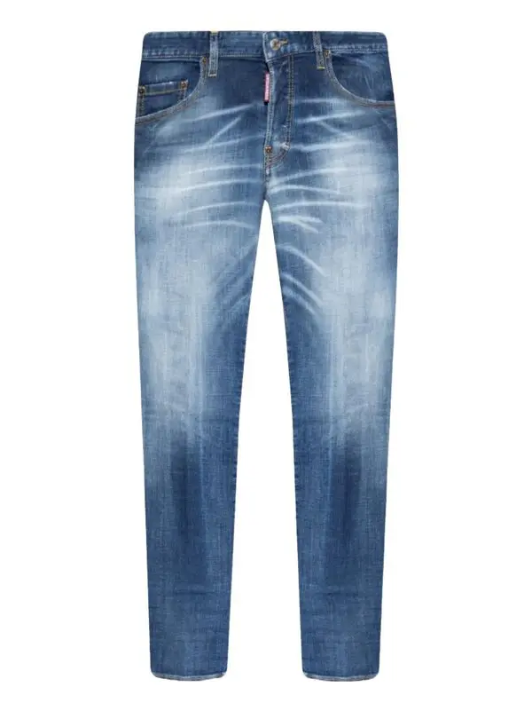 Dsquared2 Slim-cut Logo Patch Jeans - Blue