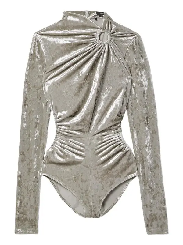 Isabel Marant Étoile Goldano Velvet Jumpsuit - Gray