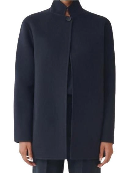 Fabiana Filippi Long-sleeved Belted Coat - Blue