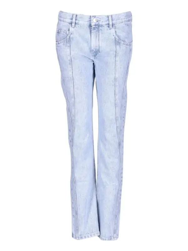 Isabel Marant Étoile Logo Patch Straight Leg Jeans - Blue