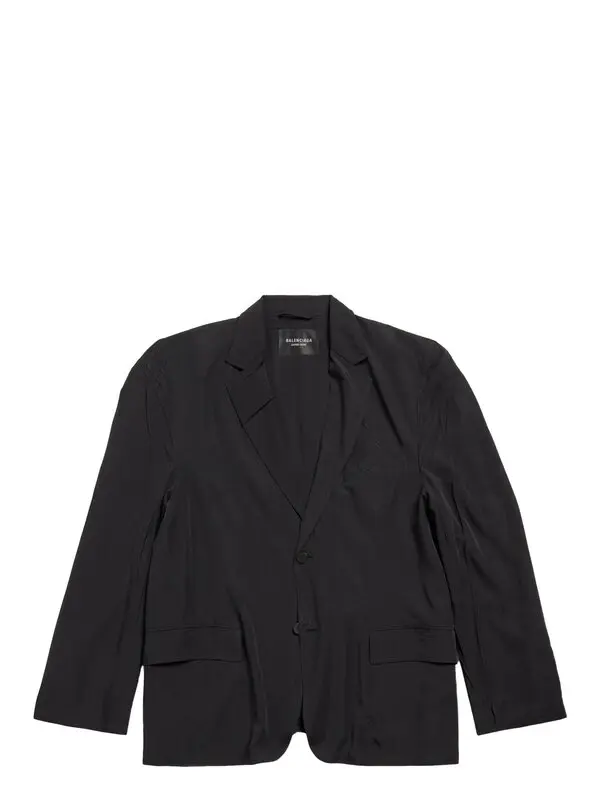 Balenciaga Single-breasted Tailored Jacket - Black