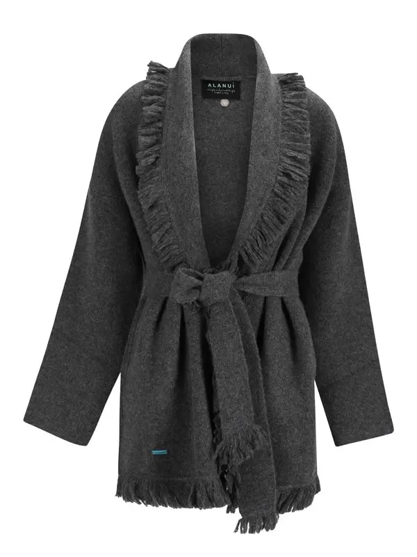 Alanui Fringed-edge Cardigan - Thunderstorm