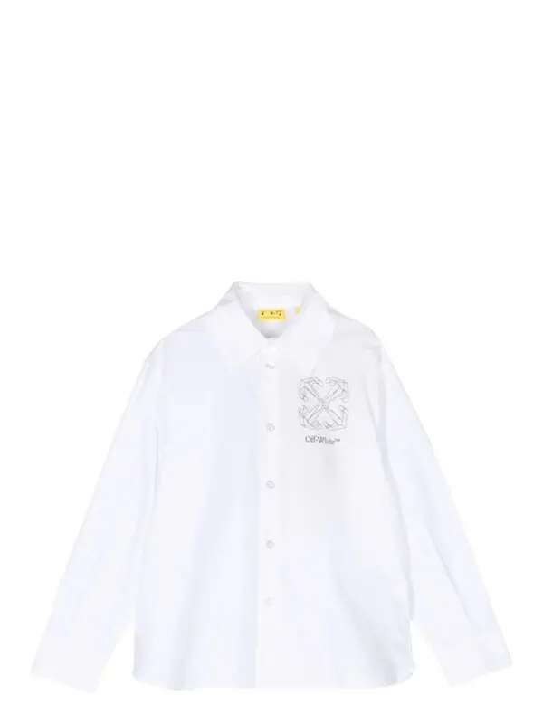 Off-White Long-sleeved Shirt - White