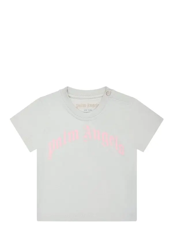 Palm Angels Short-sleeved Shirt With Logo Pattern - Grey