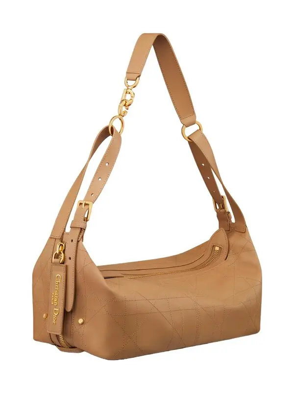 Dior Medium D-journey Bag In Vintage Smooth Calfskin - Brown