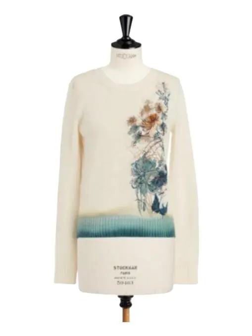 Dior Embroidered Crewneck Sweater - White