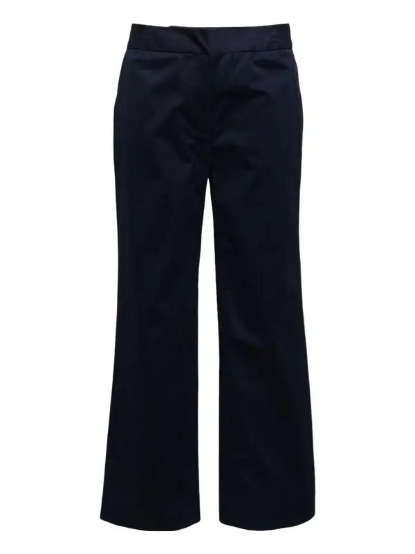 Staud Hidden Button Casual Pants - Navy Blue