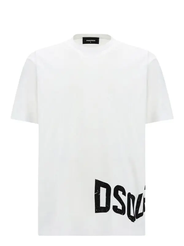 Dsquared2 Logo Printed Crewneck T-shirt - White
