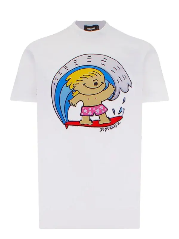 Dsquared2 Graphic Printed Crewneck T-shirt - Multicolor