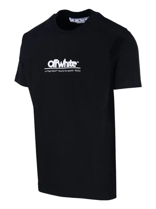 Off-White Logo-embroidered T-shirt - Black