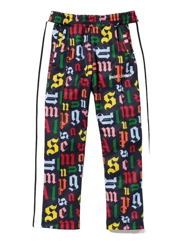 Palm Angels Monogram-print Track Pants - Black