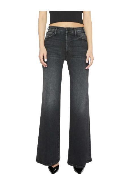 MOTHER Lil Hustler Roller Sneak Jeans - Black