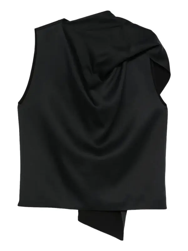 Khaite Draped Sleeveless Top - Black