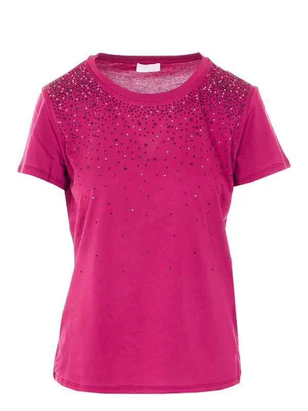 Liu Jo Embellished Crewneck T-shirt - Pink