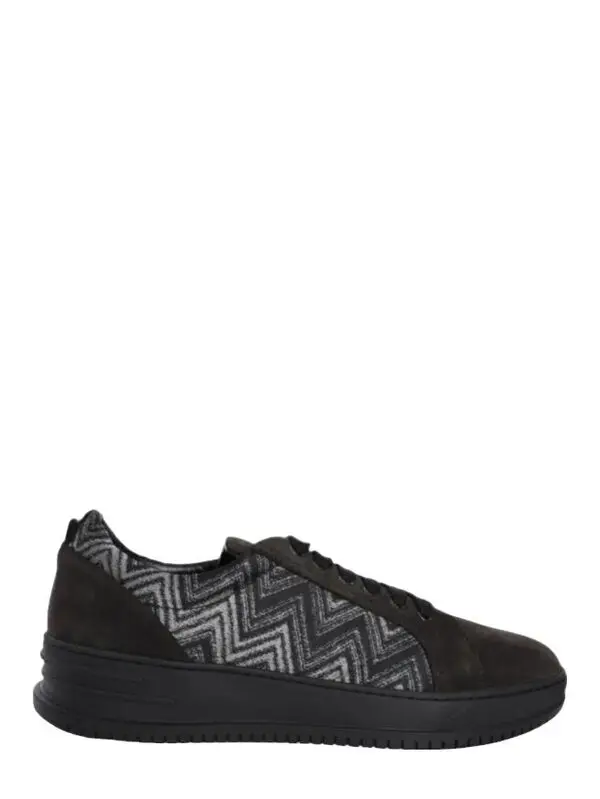 Missoni Alex Sneakers With Chevron Print - Black